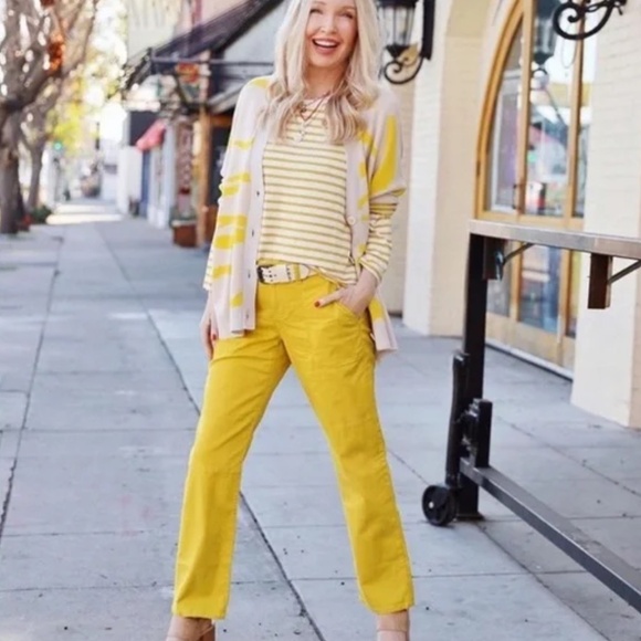 CAbi | Pants & Jumpsuits | Cabi Utility Pants Yellow | Poshmark